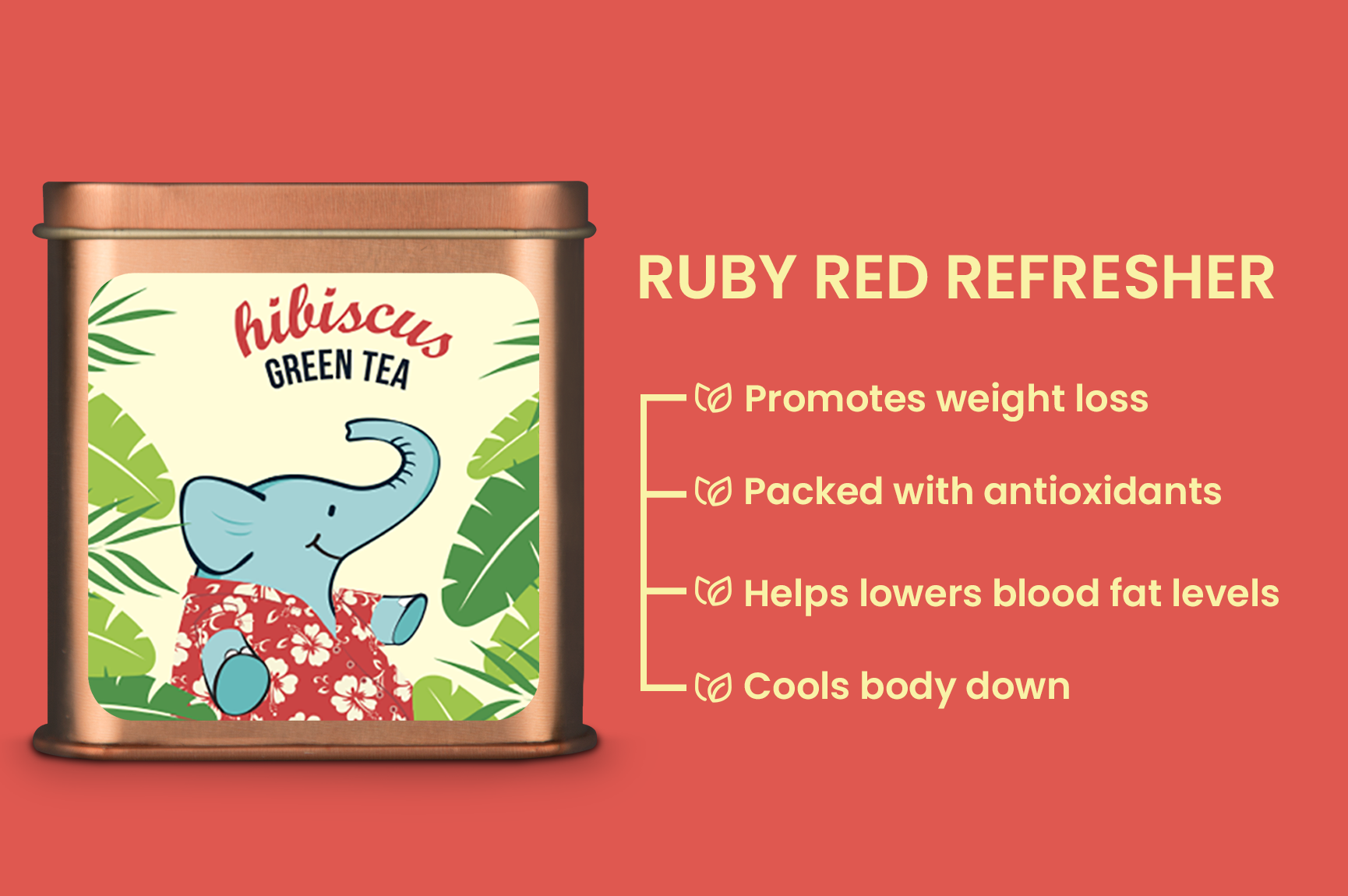 Hibiscus Green Tea Bags | Convenient Wellness & Refreshment – Tea Trunk