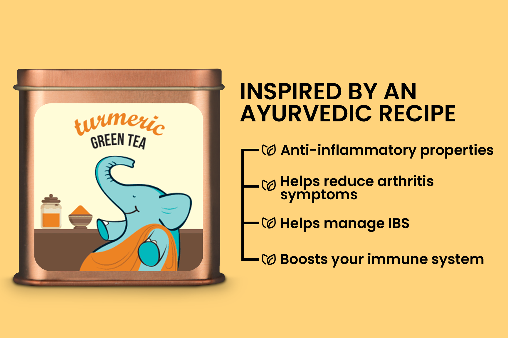 Turmeric Green Tea Bags | Convenient Wellness Blend – Tea Trunk